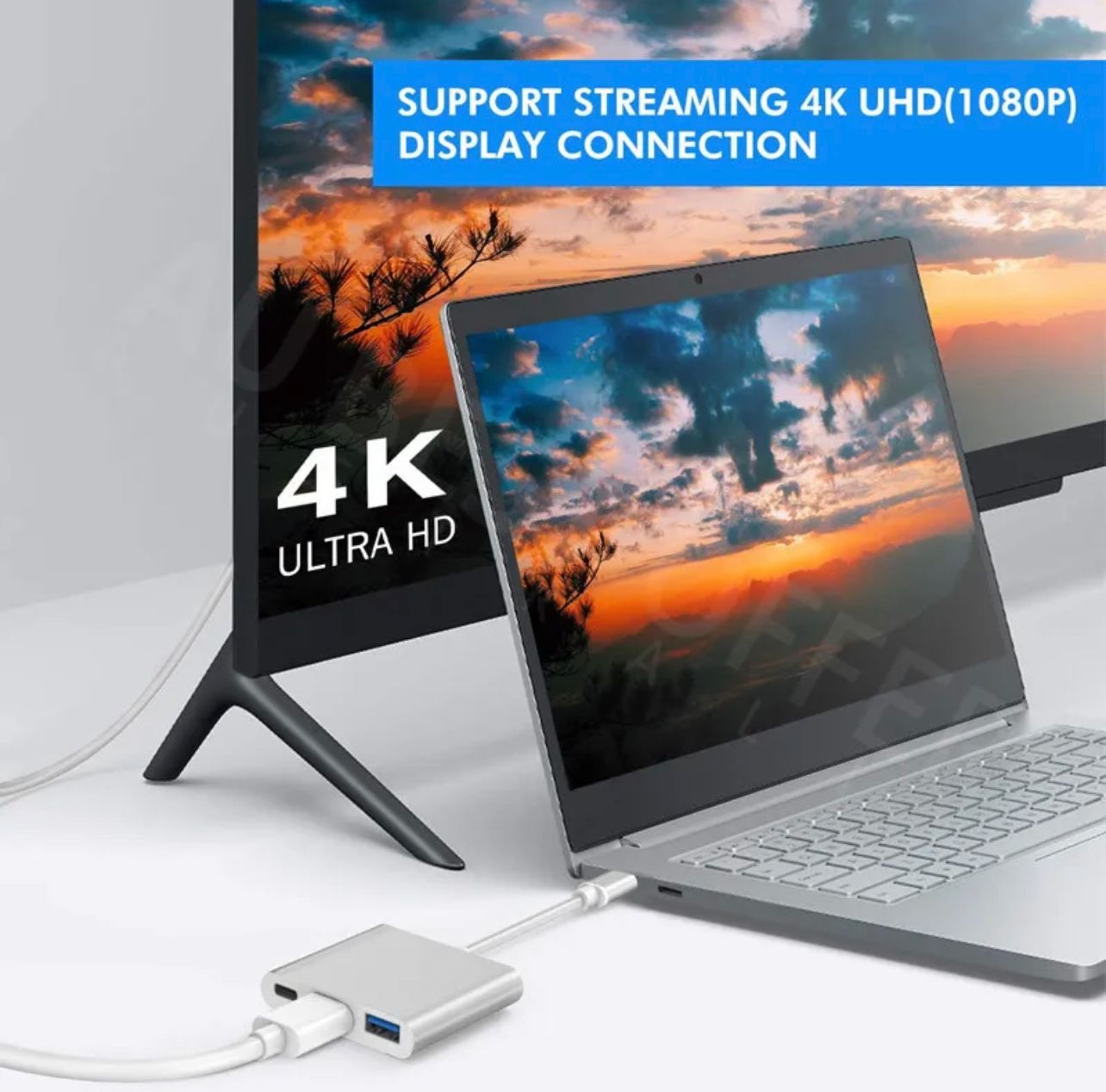 USB-C 3-Way Digital AV Multiport Adapter - Monitormart